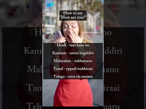 How to say How are you in Tamil, Kannada, Telugu, Malayalam, Hindi, English - Speak Indian languages