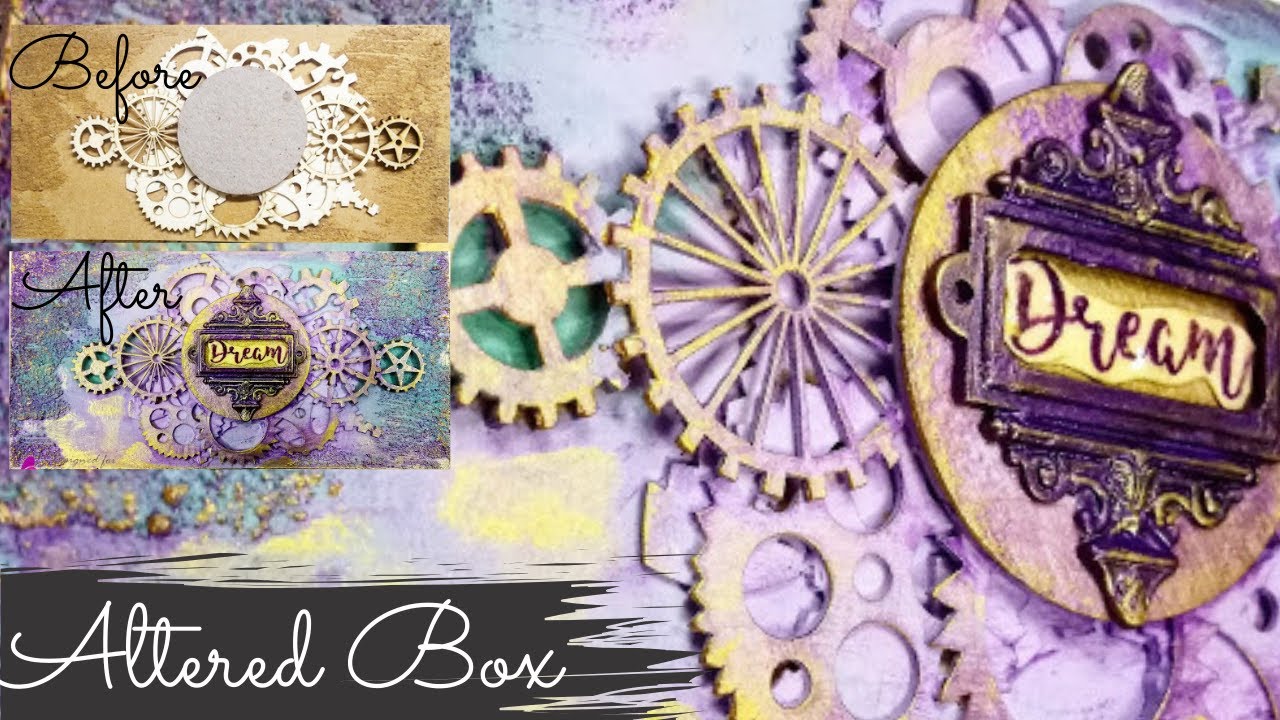 Mixed Media Altered  Box | Altered Art | Mixed Media | Altered Box Tutorial | immix metallic paints