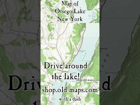 Otsego Lake, New York Custom Map