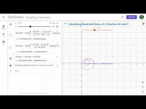 Calculating Nontrivial Zeros of L-Function of mod 3