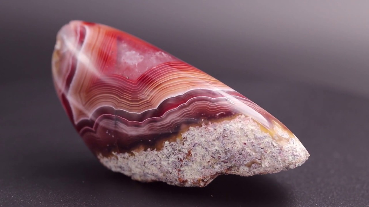 Dome polished Laguna agate!