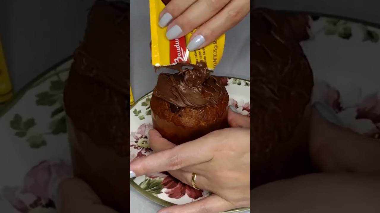 Em constante amor com esse mini chocottone com m&m #bauducco #chocotone #mms