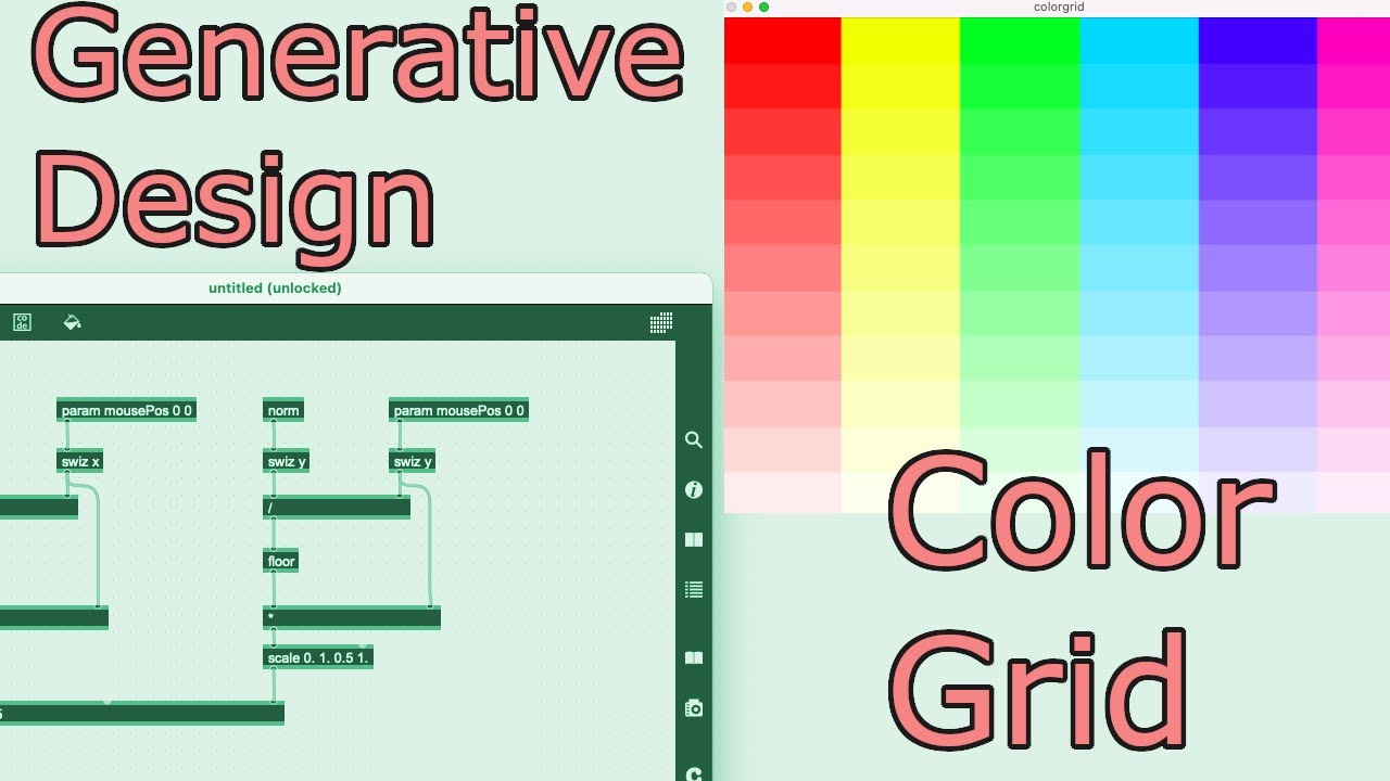 Interactive Color Grid - Generative Design | Max/MSP Tutorial