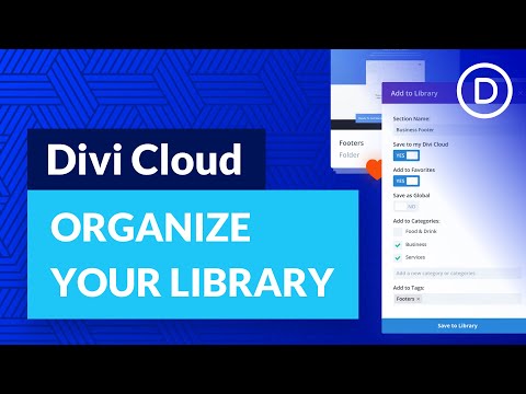 Organize Your Divi Cloud Library