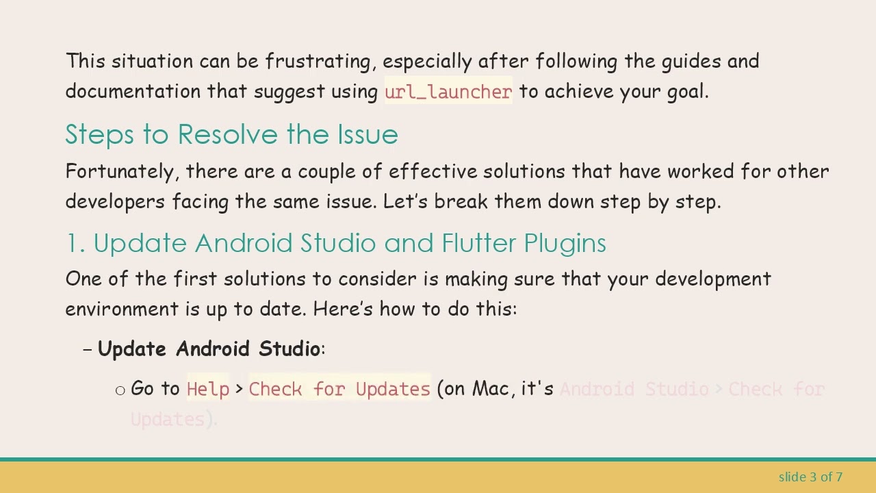 Resolving url_launcher Import Issues in Flutter with Android Studio