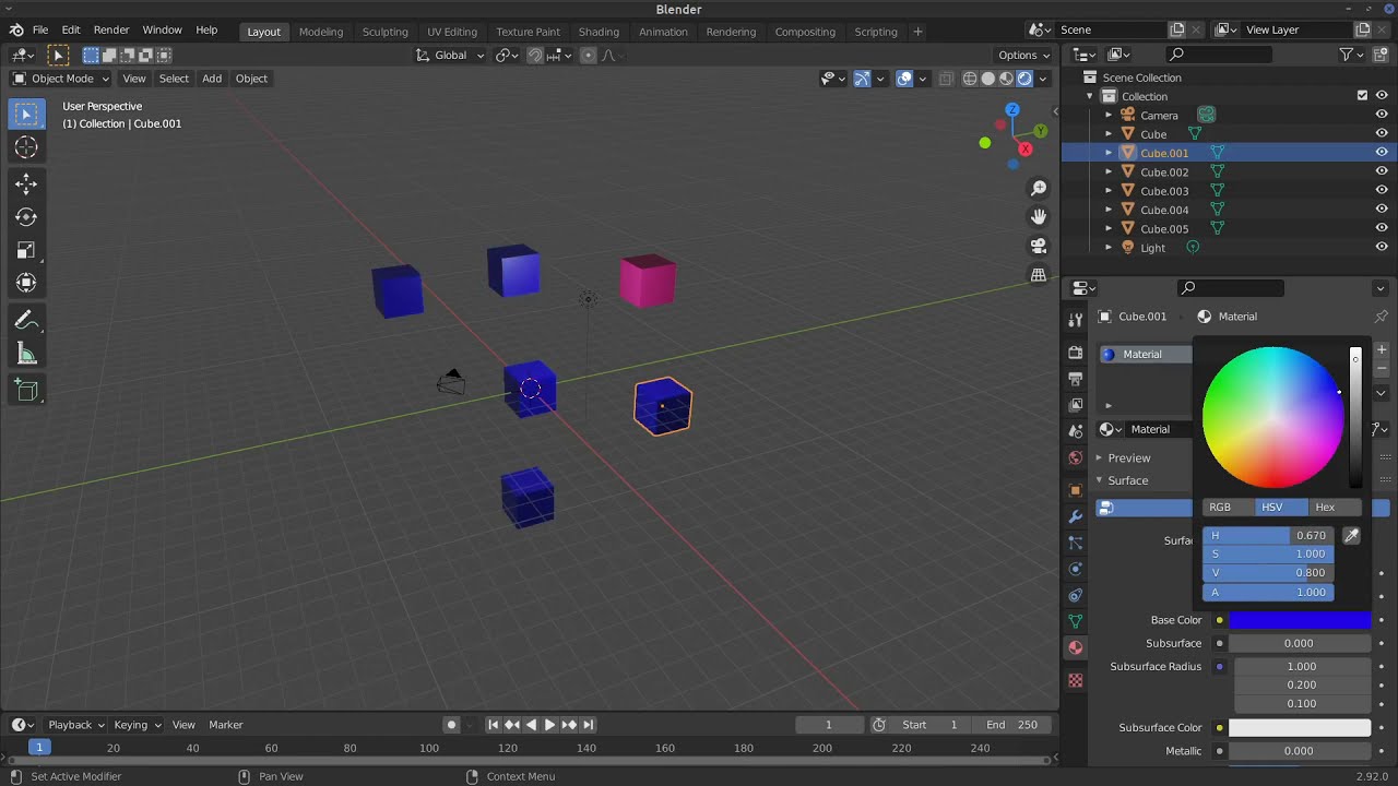 blender - make links ; apply materials to multiple objects simultaneously