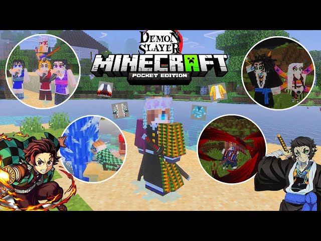 รีวิวแอดออน "ดาบพิฆาตอสูรใหม่สุดเจ๋ง" ใน Minecraft มือถือ🔥 (DemonSlayer ...
