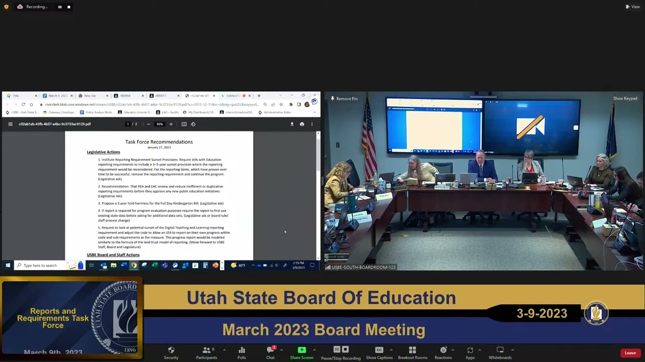 11  Reports and Requirements Task Force