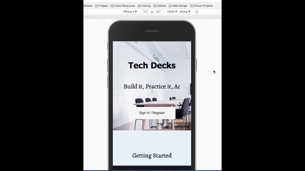 TechDecks: flashcard project