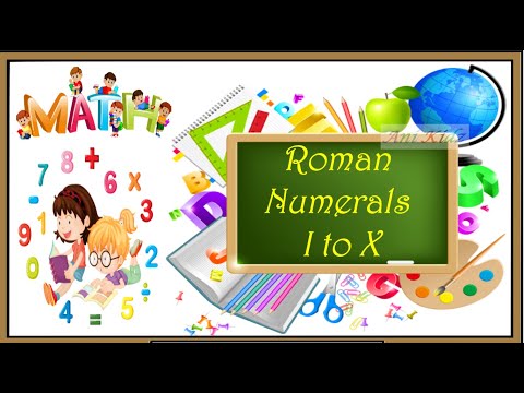 Roman Numerals 1 to 10 || Roman Numbers I to X || Math Basics || Numbers 1 to 10 in Roman Letters