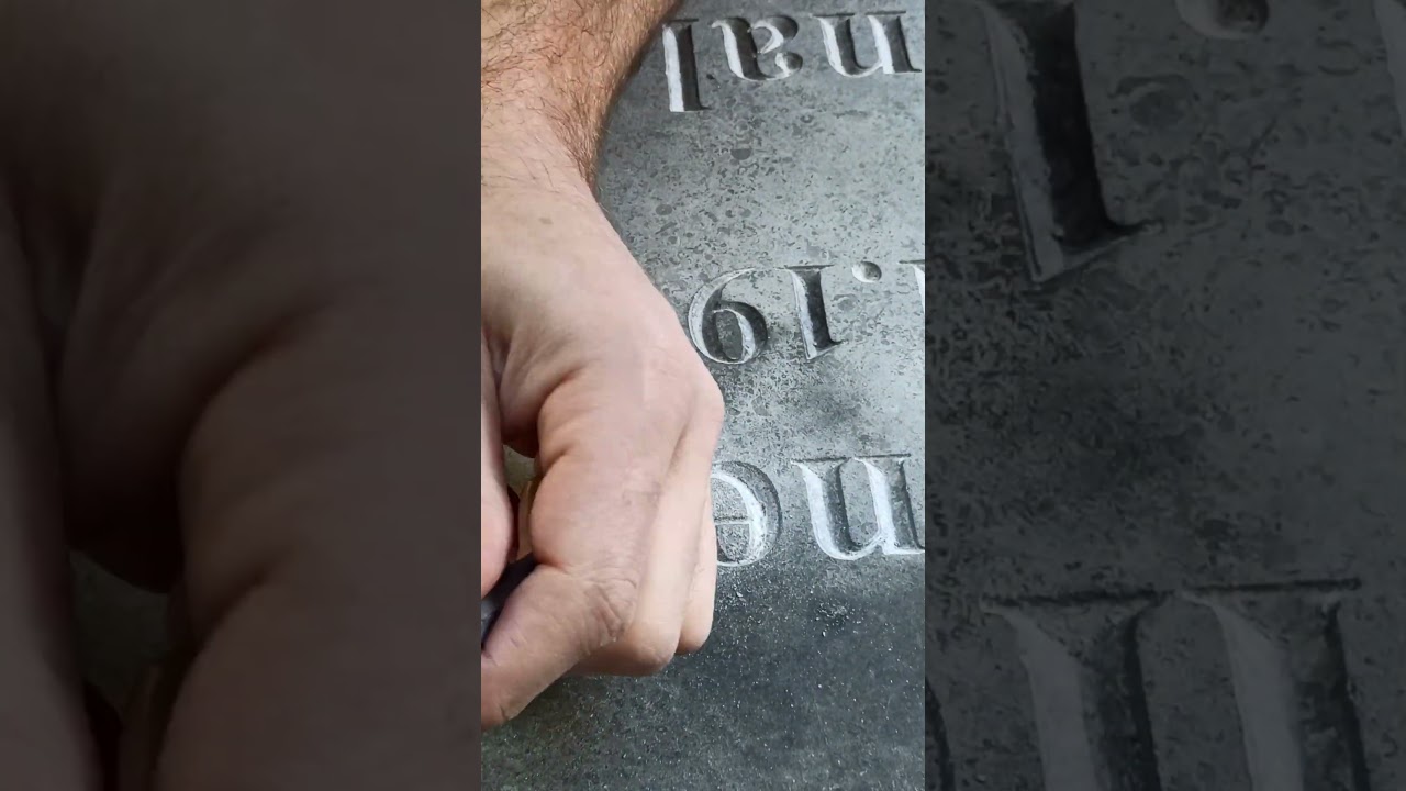 GRAVURE FUNERAIRE - RESTAURATION pt.1