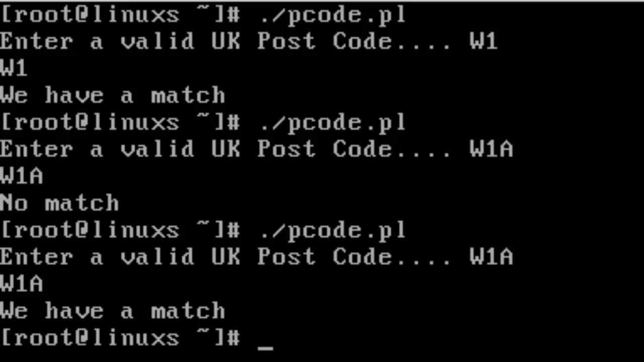 Validate Postcodes with Regular Expressions