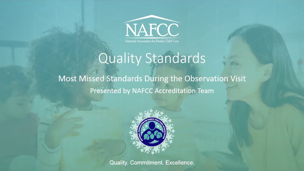 NAFCC Most Missed Quality Standards During the Observation Visit QUIZ VERSION