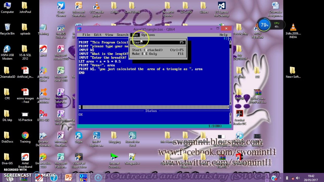 Learning QBASIC - A Simple Program