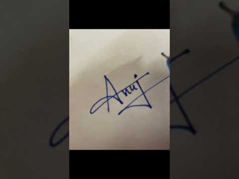 Anuj name signature βοΈ #english #signature #viral #shorts