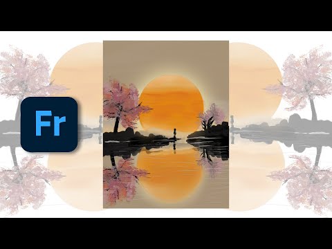 A Peaceful Sunset | Digital Painting in Adobe Fresco