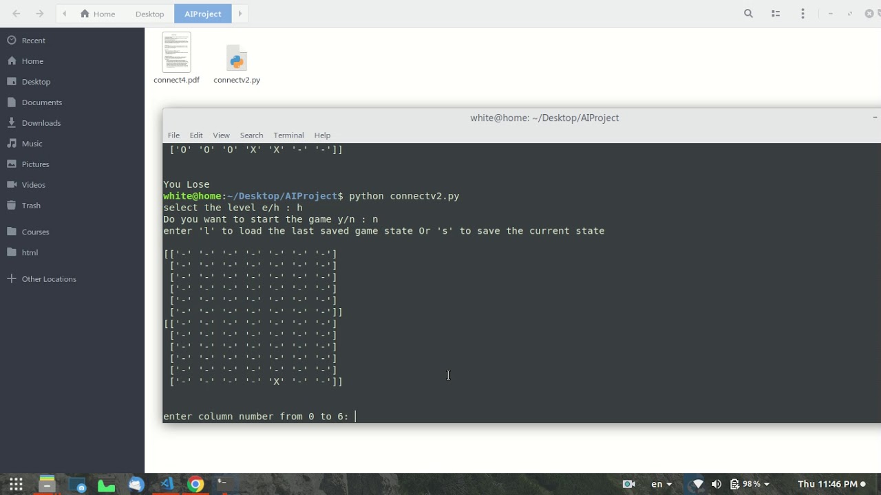 Connect 4. Python 4th year CSE