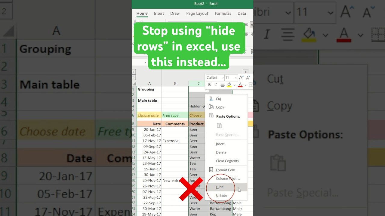 Excel Hack: Transform Your Worksheets by Using Grouping Inste...