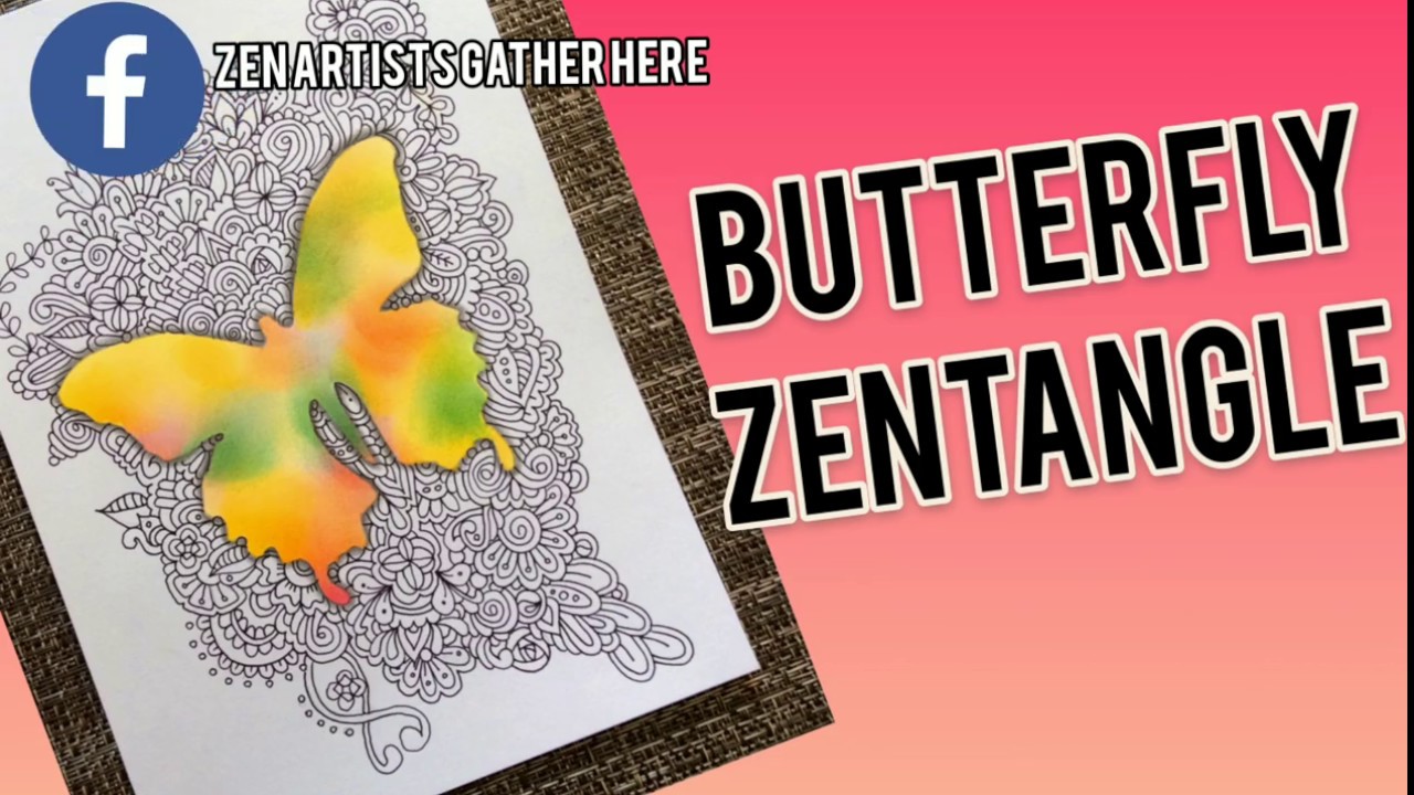 Butterfly Zentangle Doodle Art Idea
