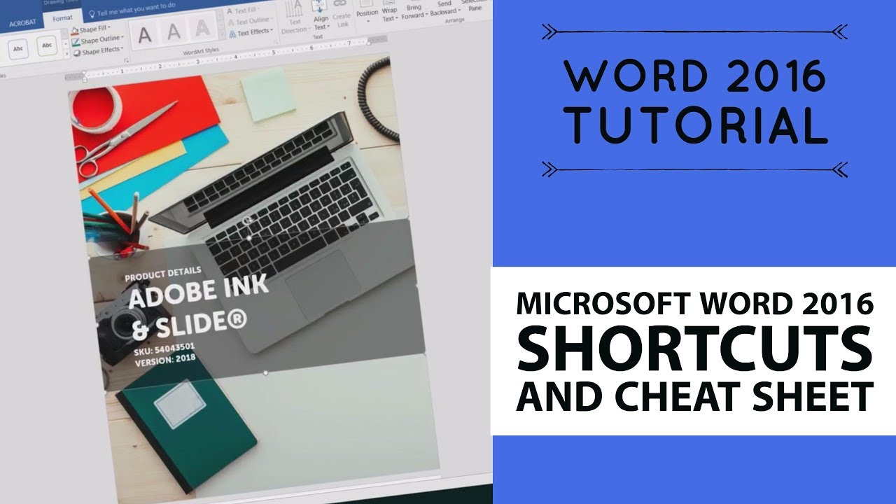 Microsoft Word 2016 shortcuts and cheat sheet - Word 2016 Tutorial [52/52]