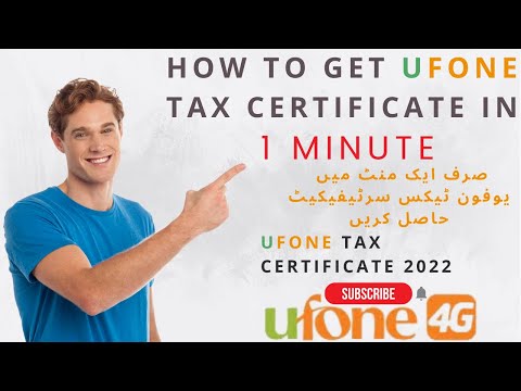 How to get Ufone Tax Certificate 2022