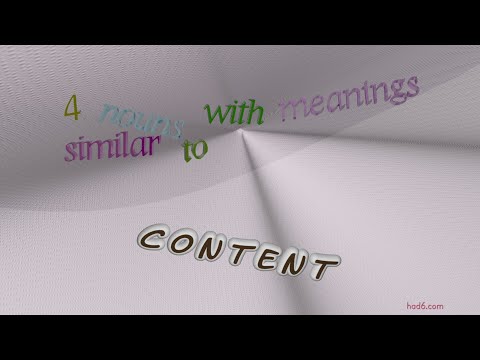 content - 5 nouns meaning content (sentence examples)