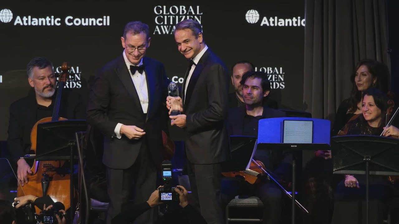 Βράβευση Κυρ. Μητσοτάκη από το Atlantic Council με το Global Citizen ...
