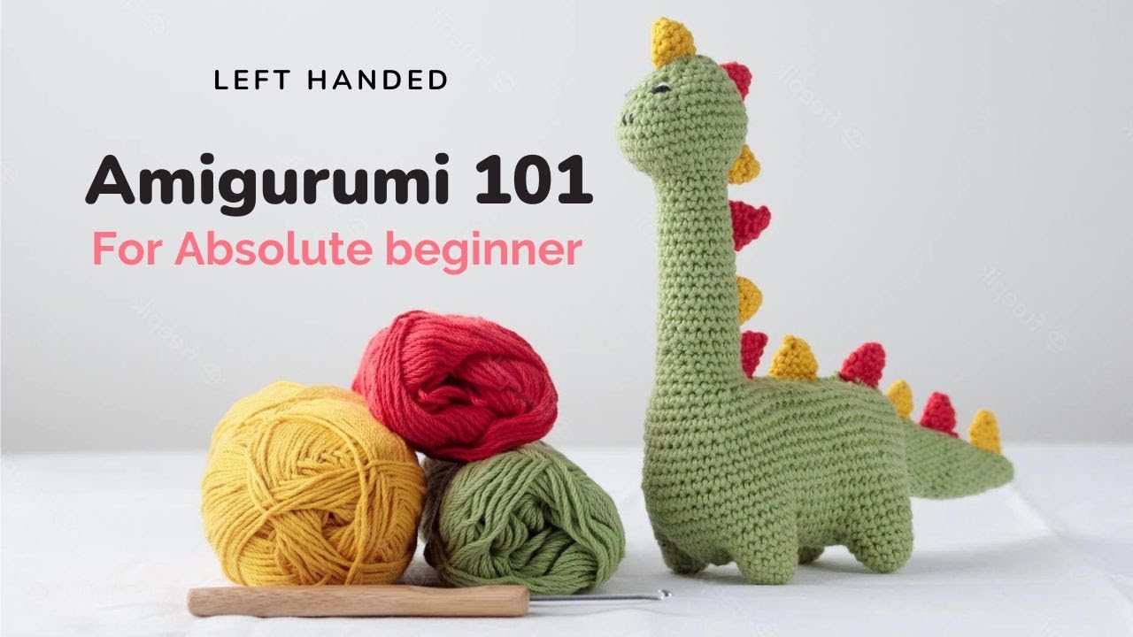 Amigurumi Crochet Basic 101 for absolute beginners Tutorial ( Left Handed )