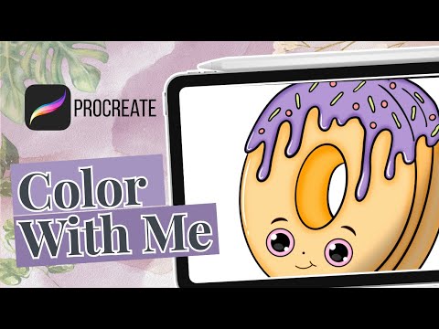 Coloring a Donut Page in Procreate 🍩 | Dessert Overload Coloring Book (Amazon + Printable PDF)