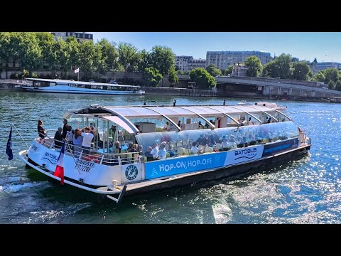 We Take the Batobus River Boat in Paris, France | River Seine
