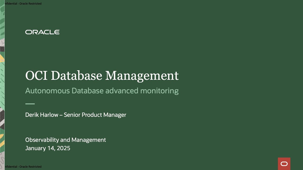 Level up your Autonomous Database with OCI Database Management