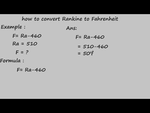 how to convert rankine to fahrenheit - temperature conversion
