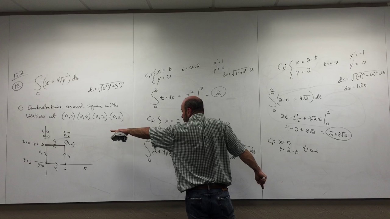 Calculus 3 Ch 15.2 Line Integrals part 2