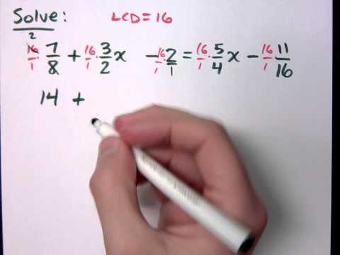 Equations with Fractions - Examples & Practice - Expii