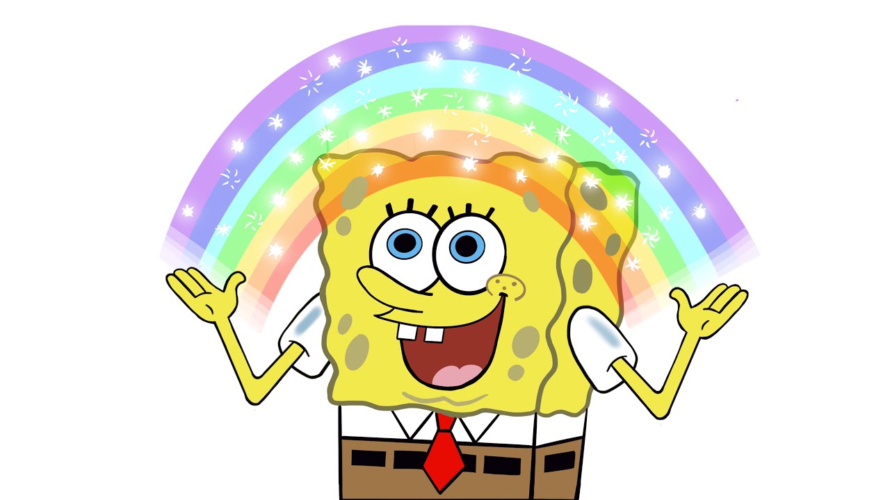 Draw Spongebob Rainbow meme in 30 sec 🧽 30秒でスポンジボブのレインボーミームを描く