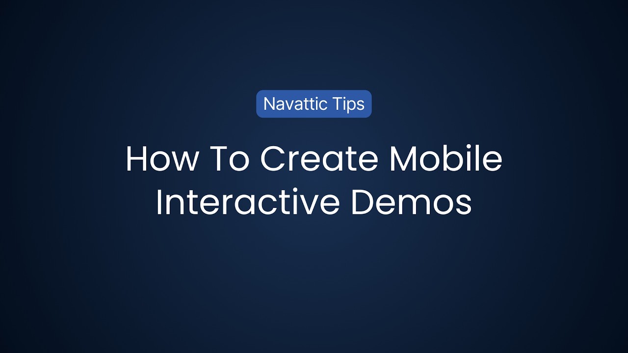 How to Create Mobile Interactive Demos