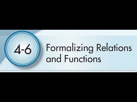 4-6 Formalizing Relations and Functions