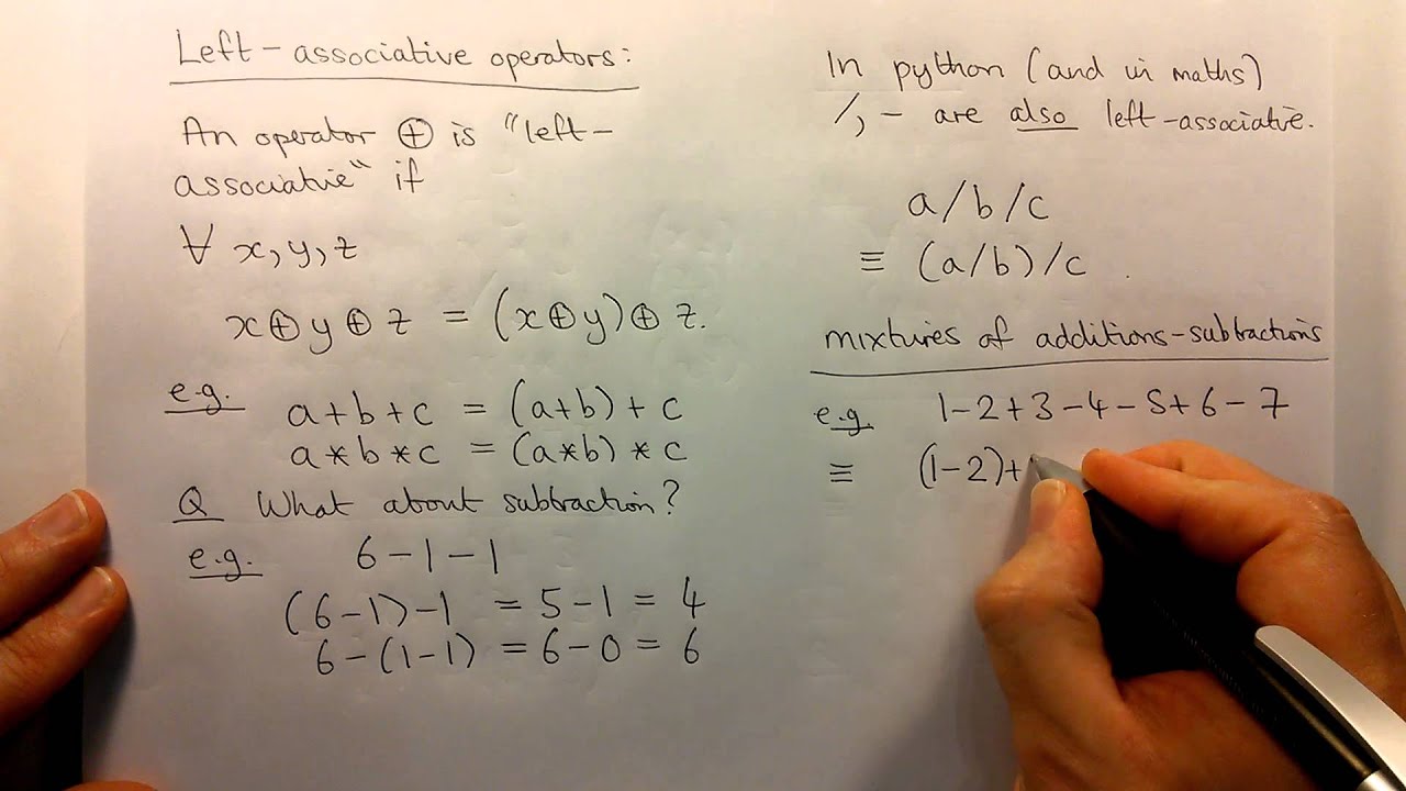 Python - Expressions - Operators of different types - Precedence I