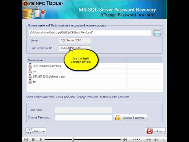 Sysinfo Sql Server Password Recovery Pricing Features And Reviews 2022 Free Demo