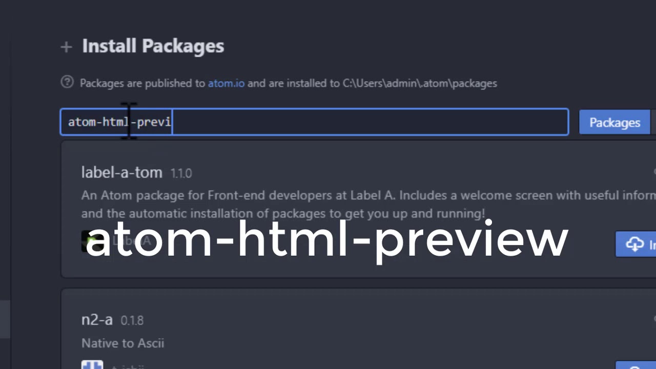 How To Live Preview Html Webpage in Atom Editor 2020