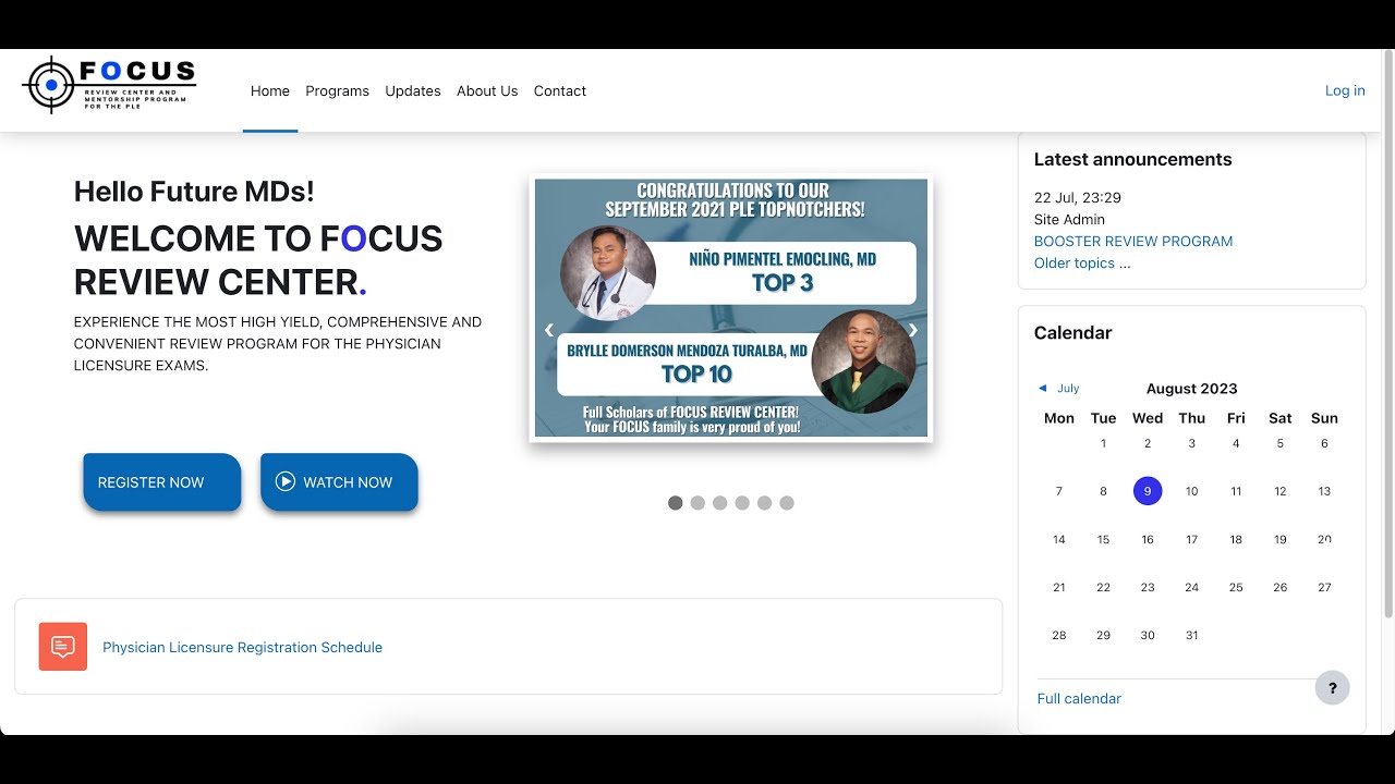 FOCUS WEBSITE AND STUDENT PORTAL TOUR