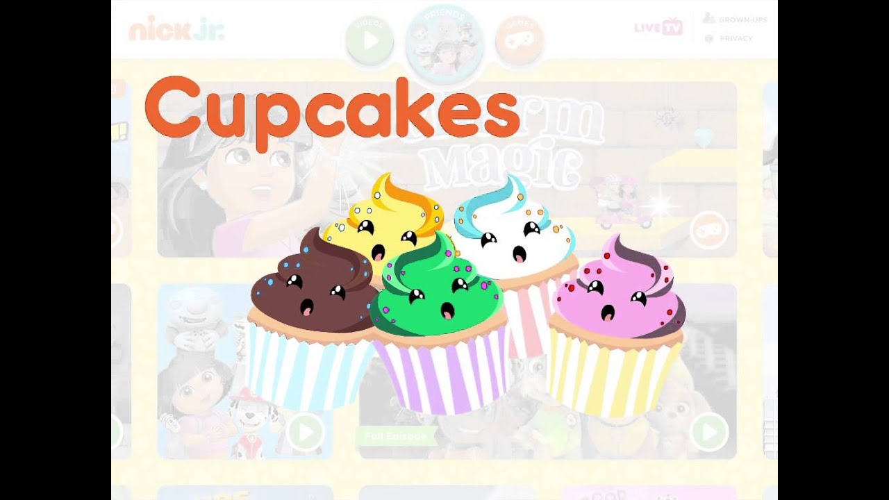 Nick Jr - Alpha Buttons - Cupcakes