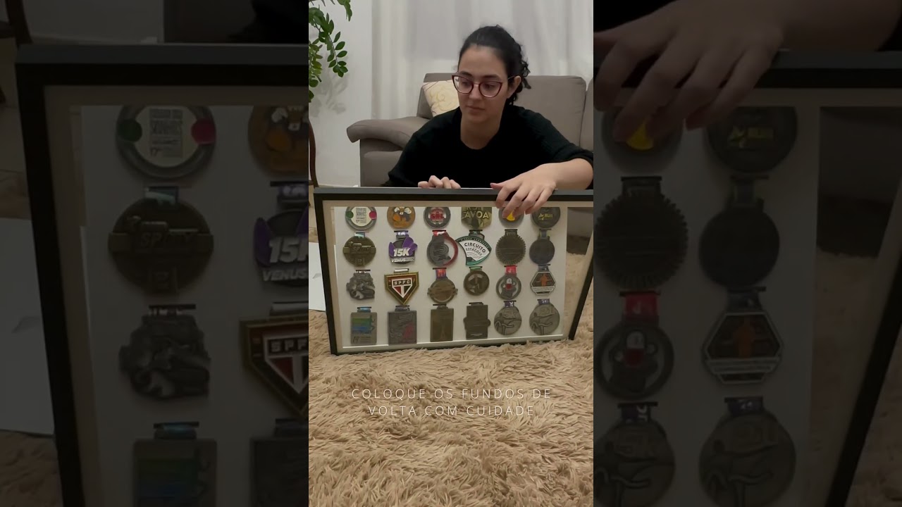 Tutorial de Montagem Porta Medalhas Baldan Molduras #esporte #medalha #corrida #ciclismo