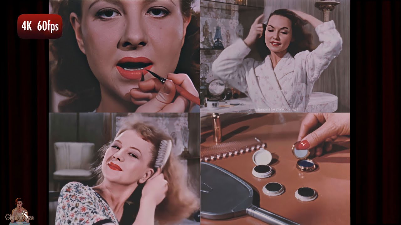 Vintage 1950s Makeup Tutorial & Hair Care Routine 4K | Restored to Life