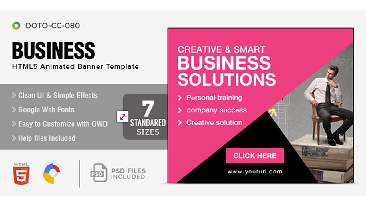 Business HTML5 Banners - 7 Sizes | Codecanyon Scripts and Snippets