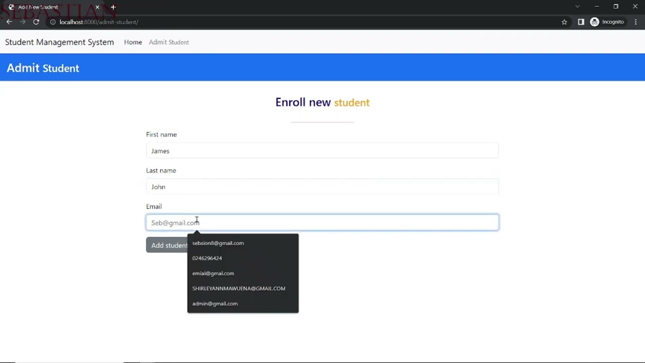 Student management System With Django