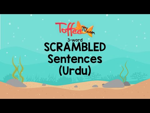 Toffee TV | Urdu Scrambled Sentences - 3 words | Grammar | Guess the Right Sequence | Kids Fun