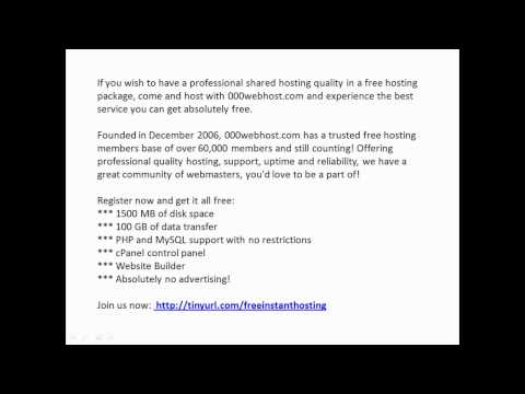 Free webhosting-PHP, MySQL, FTP, cPanel, Free sub Domain Name