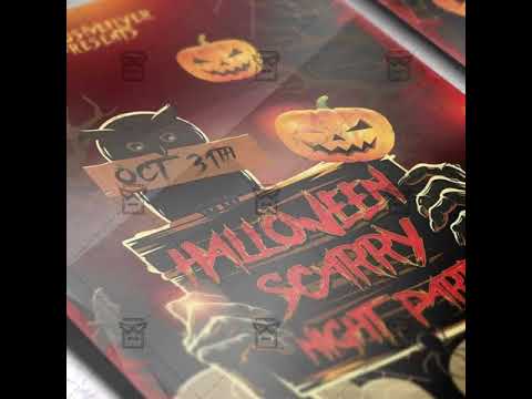 Scarry Hlloween - Seasonal A5 Flyer Template