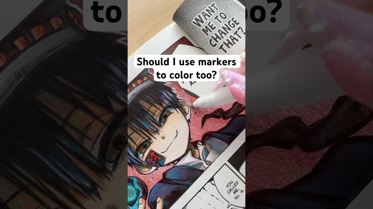 Coloring On My Manga! - Color ASMR #shorts #drawing #manga